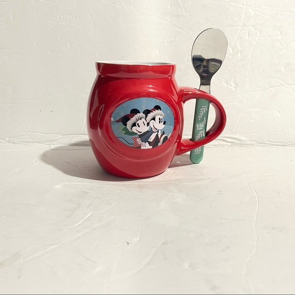 Disney | Holiday | Disney Mickey And Minnie Mouse Christmas Mug Spoon ...